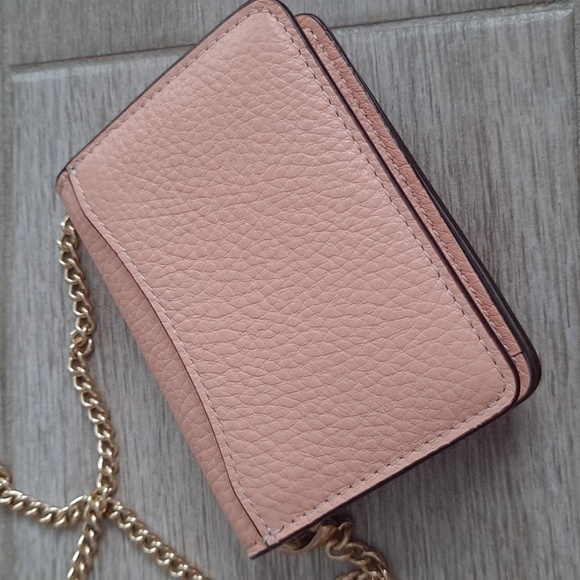 Coach | Bags | Coach Pink Wallet On Chain | Poshmark